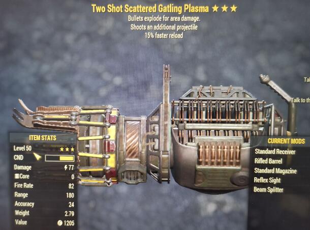 Fallout 76 Gatling Plasma Beam Splitter Location The Best Picture Of Beam