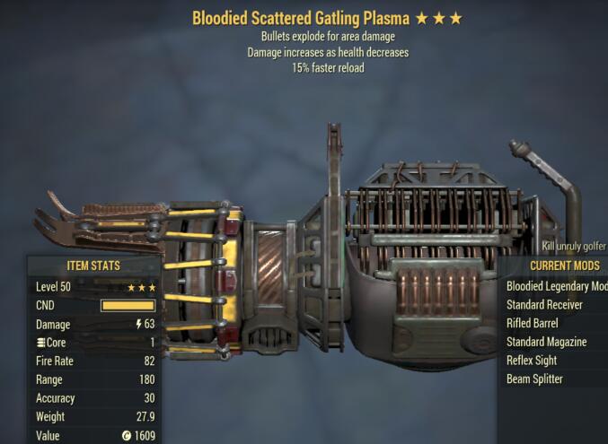 Fallout 76 Gatling Plasma Beam Splitter Location - The Best Picture Of Beam
